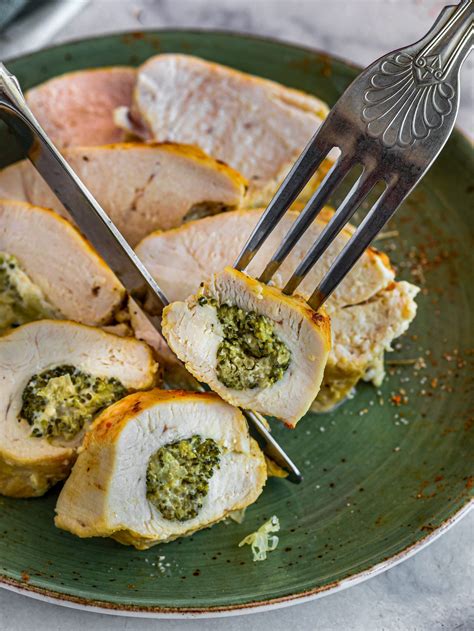 Cheesy Broccoli Stuffed Chicken Breasts Cheekykitchen
