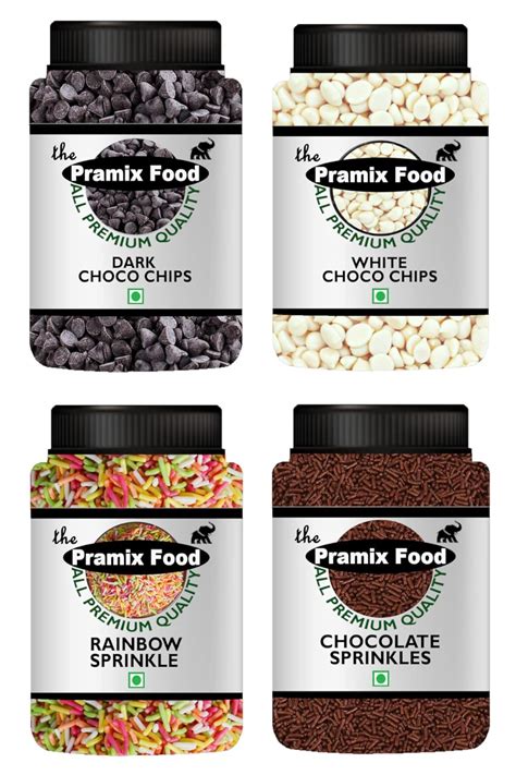 Pramix Premium Cake Decorative Combo Of Sprinkles Dark Choco Chips And