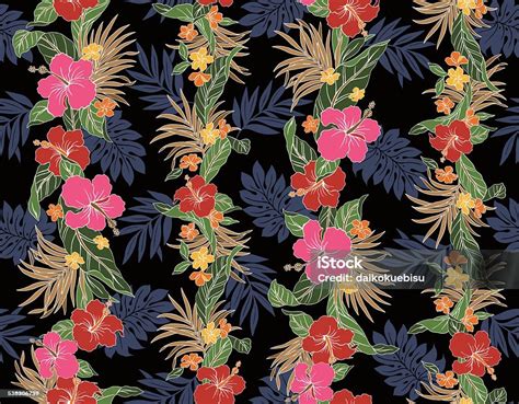 Pattern Of Hibiscus向量圖形及更多夏威夷文化圖片 夏威夷文化 花圃 2015年 Istock