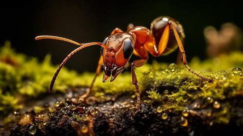Ant Eats Another Ant With Its Head Vibrant Premium Ai Generated Image