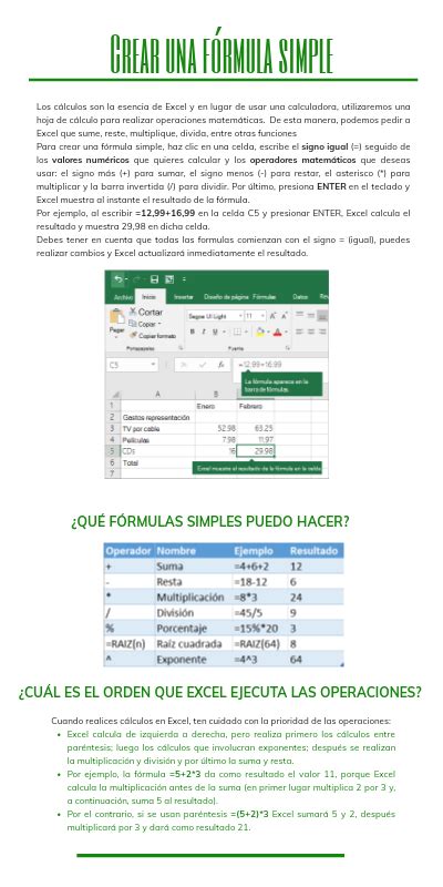 Crear Una Formula Simple