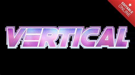 Vertical Space Blue Pink Text Effect Generator