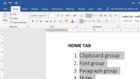 Ms Word How To Create Lists In Ms Word Bulleted And Numbered Lists In