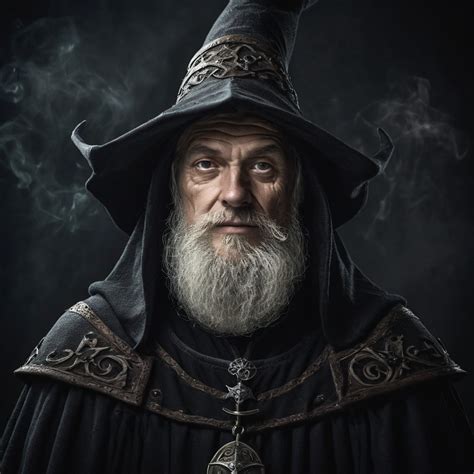 Medieval Dark Wizard Portrait Stable Diffusion Online