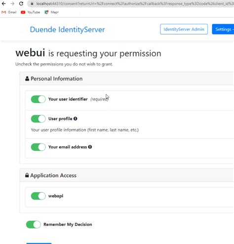 Consent Screen Can It Be Skipped Issue 1031 Skoruba