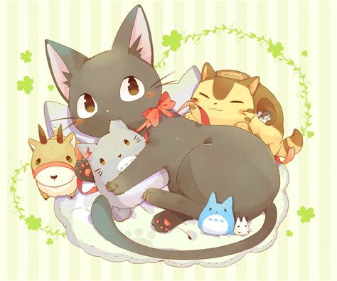 Jiji Totoro Chibi Totoro Chuu Totoro And Nekobus Studio Ghibli And