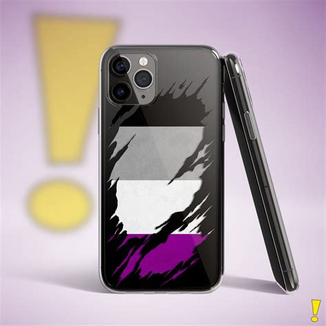 Asexual Pride Flag Ripped Reveal Clear Case For Iphone® Etsy