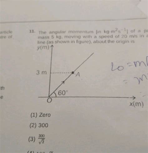 Articletre Ofthe Angular Momentum In Kg M²s 11 Of A Pamass 5 Kg Movi