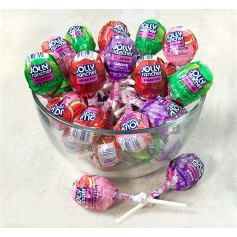 Jolly Rancher Filled Pops Assorted Fruit Flavored Candy Box 56 Oz
