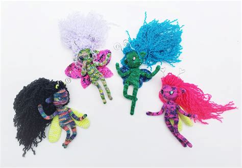 Bug Sprite Pdf Pattern Englishus Fay Elf Doll Crochet Etsy