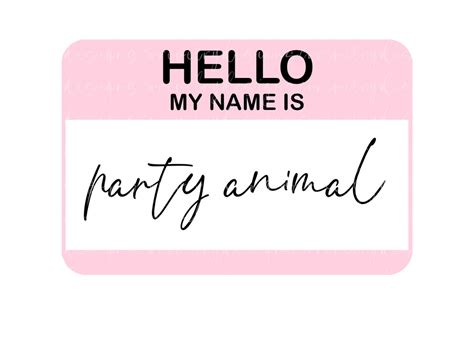 Hello My Name Is PNG Pink Chic Cute Girly Etsy