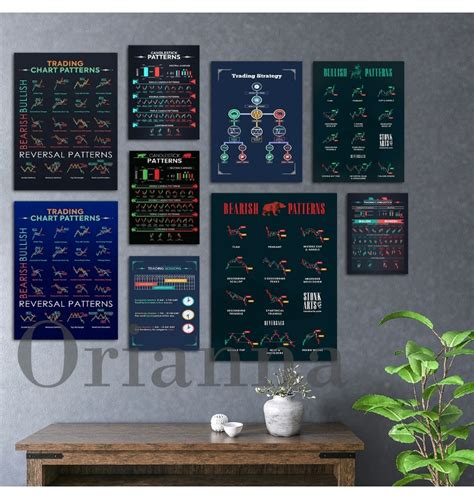 장식품 재고 무역 촛대 차트 벽 거리 영감 삽화 포스터 아트 인쇄 캔버스 불어넣기 시장 패턴 티몬