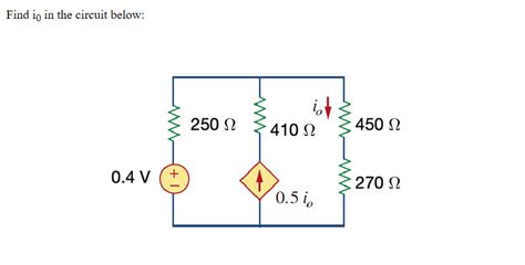 Solved Find I In The Circuit Below Chegg Com