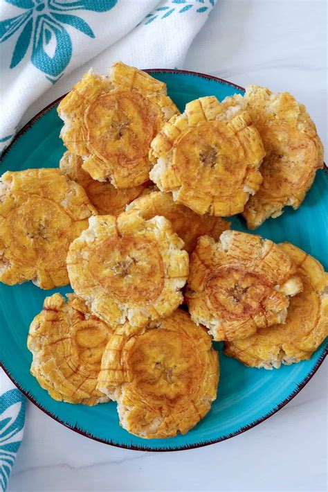 How To Make Fried Green Plantains Tostones Flavored Apron