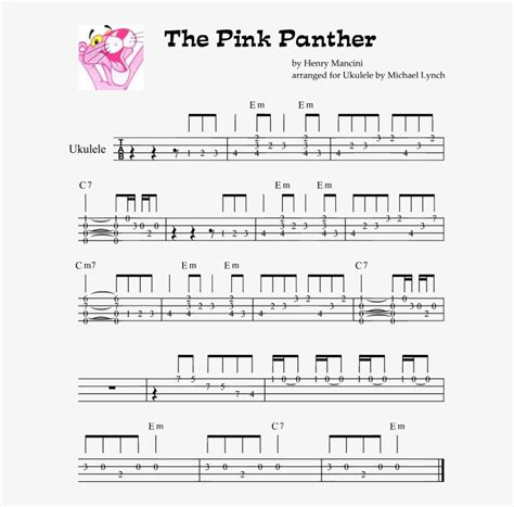 Kirby Shaw The Pink Panther Guitar Sheet Music Notes Chords Download