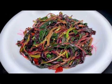 炒紅莧菜直接下鍋炒就錯了教你飯店不外傳技巧鮮嫩還不出水美食渝儿 紅莧菜 炒紅莧菜 紅莧菜食譜 紅莧菜料理 amaranth