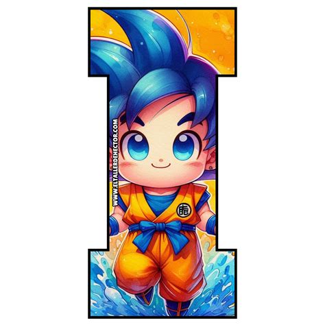 Letra I De Dragon Ball Goku El Taller De Hector