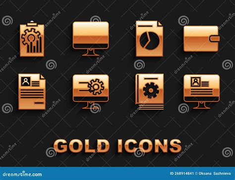 Set Computer Monitor With Graph Chart Wallet Resume User Manual Resume Document Clipboard