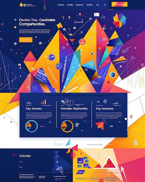 premium photo geometric layout web with triangle effect structured