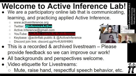 actinf livestream 038 2 ~ the evolution of brain architectures for