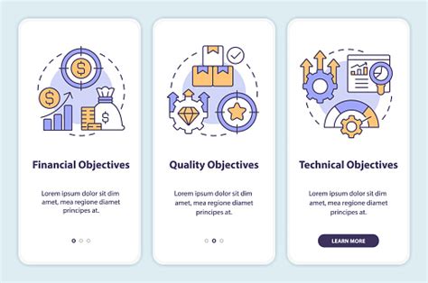 Tujuan Dalam Layar Aplikasi Seluler Onboarding Manajemen Proyek