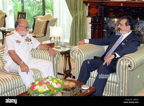 Prime Minister Syed Yousuf Raza Gilani In Farewell Meeting With Chief