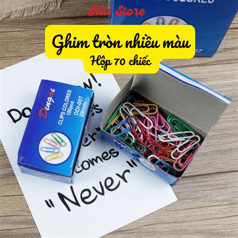 Hộp 70c Ghim Giấy Tròn Nhiều Màu Ghim Tài Liệu Tiện Lợi Kẹp Giấy Màu