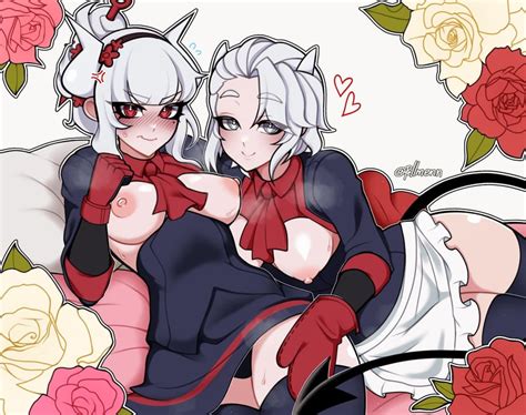 Lucifer And Justice Helltaker Drawn By Pellmenn Danbooru