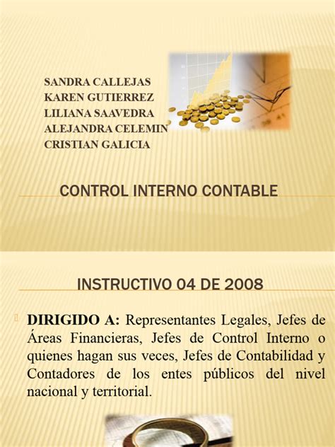 Control Interno Contable Pdf Contabilidad Contador