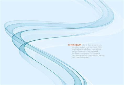 현대 벡터 추상적인 배경입니다 파란색 선 흐름 연기가 자욱한 웨이브 디자인 템플릿입니다 3차원 형태에 대한 스톡 벡터 아트 및