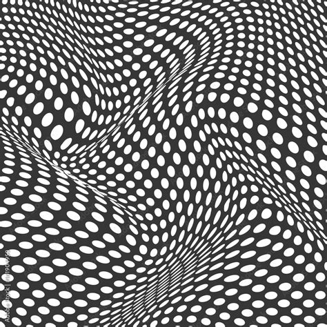 Abstratknyj Background With Deformed Circles Distortion Of Space The Folds Of Fabric In Peas