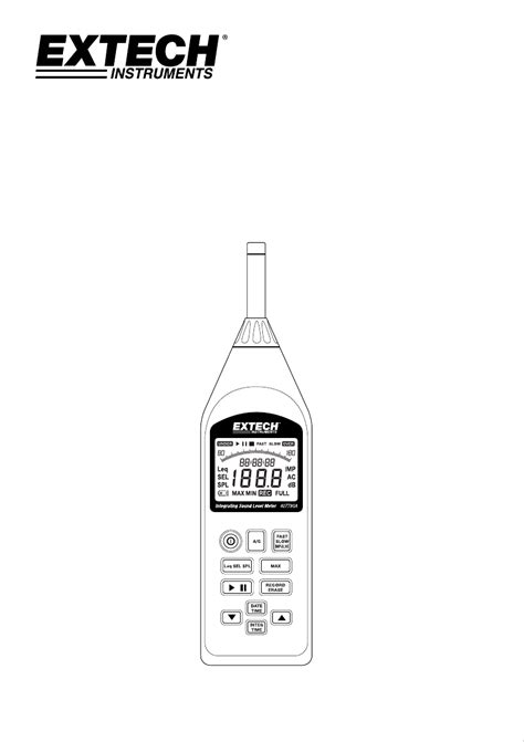 User Manual Extech 407780A English 19 Pages