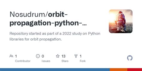 GitHub Nosudrum Orbit Propagation Python Study Repository Started As Part Of A Study On