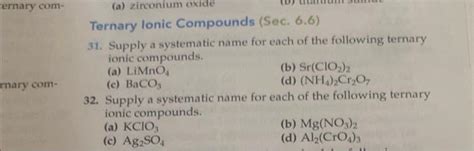 solved binary lonic compounds sec 6 5 21 supply a