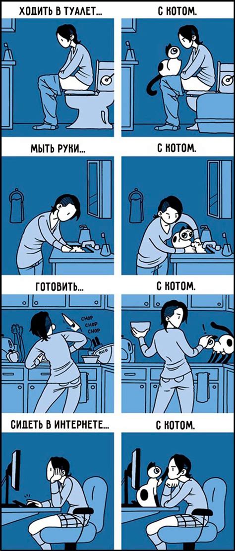 16 комиксов которые поймут все владельцы кошек Cat lady humor Cat