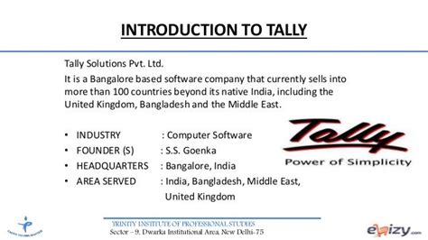 Introduction To Tally