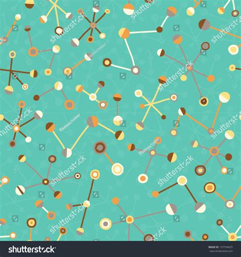 Vector Molecular Structure Seamless Pattern Fun Stock Vector Royalty Free 137704625 Shutterstock