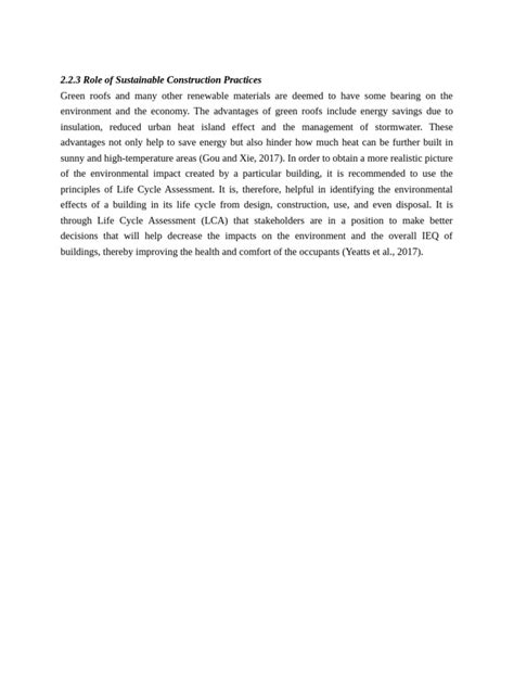 Role Of Sustainable Construction Practices Pdf