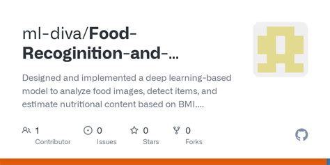 github ml diva food recoginition and nutrition estimation using deep