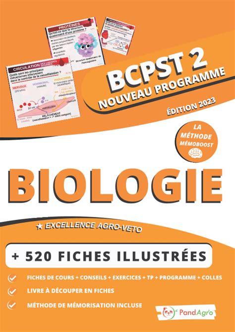 Biologie ème année BCPST Nouvelle Edition Fiches transportables ludiques Objectif