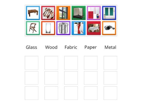 Materials Grade 1 Group Sort