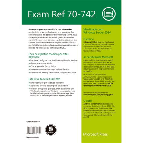 Livro Exam Ref 70 742 Identidade Windows Server 2016 em Promoção