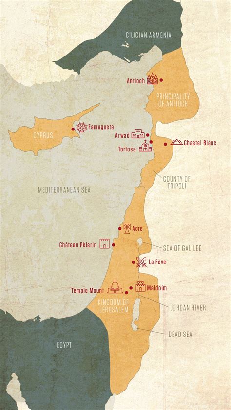 Holy Land Map Crusades