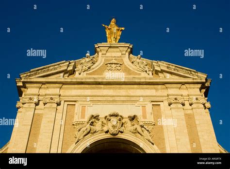 The Facade Of The Basilica Of Saint Mary Of Angels In Assisi Italy With