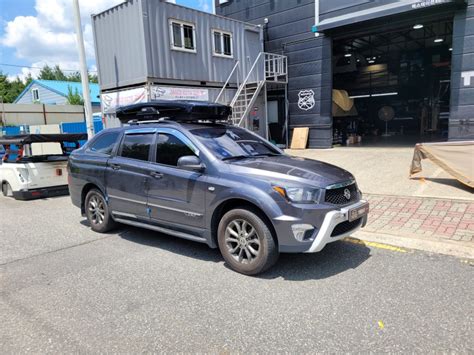 코란도 스포츠 저상 루프랙 가로바 윙바엣지 루프박스 툴레 모션 알파인 장착 네이버 블로그