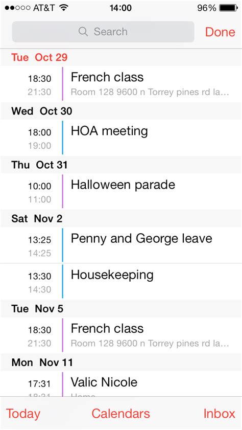 How To Access List View In Iphone Calendar App