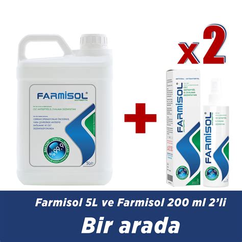 Farmisol Dezenfektan - Kişisel Kullanım Antiseptiği 5L + 200 ml 2'li ...