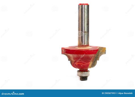 Used Red Roman Ogee Router Bit Stock Image Image Of Table Detail