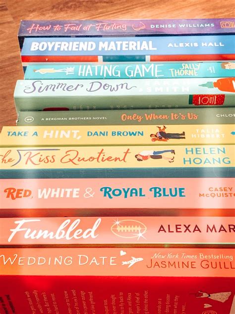 Rainbow Book Stack Bookstagram Inspiration Romance Books Romance