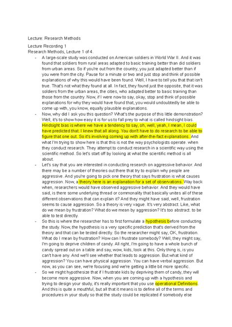 psyc 1010 lecture 1 notes lecture research methods lecture recording